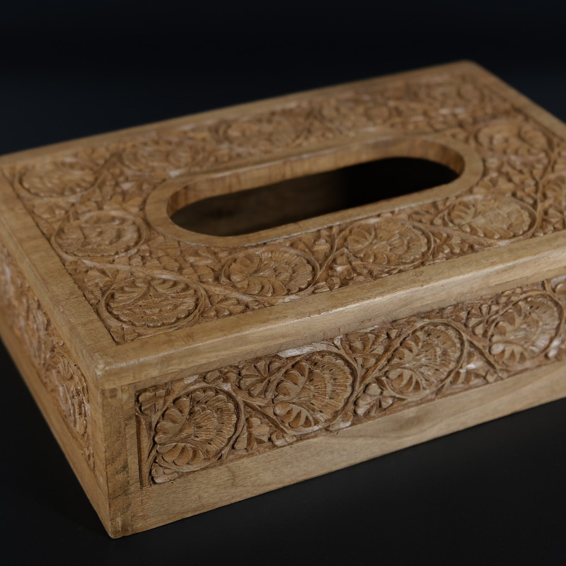 Walnut Wood - Handmade - Tissue Box